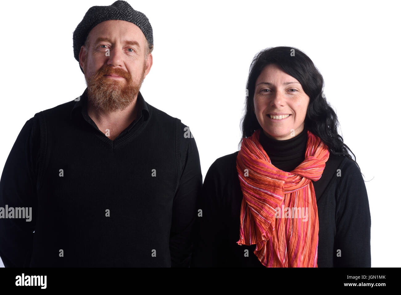 portrait of Couple on white background Stock Photo - Alamy