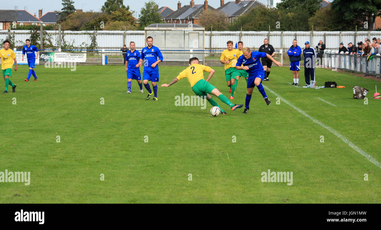 Local football match between Billingham and Stockton in north east ...