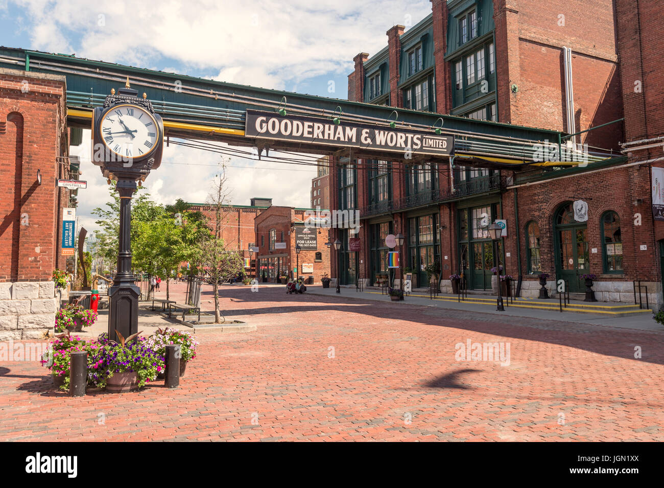 Toronto, Canada - 26 June 2017: Distillery District (former Gooderham ...