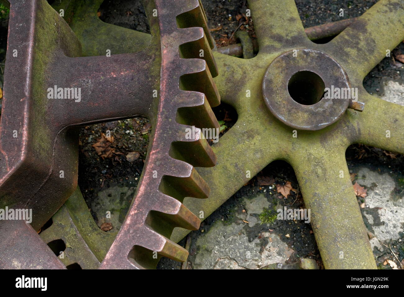 Large antique metal gears Stock Photo - Alamy