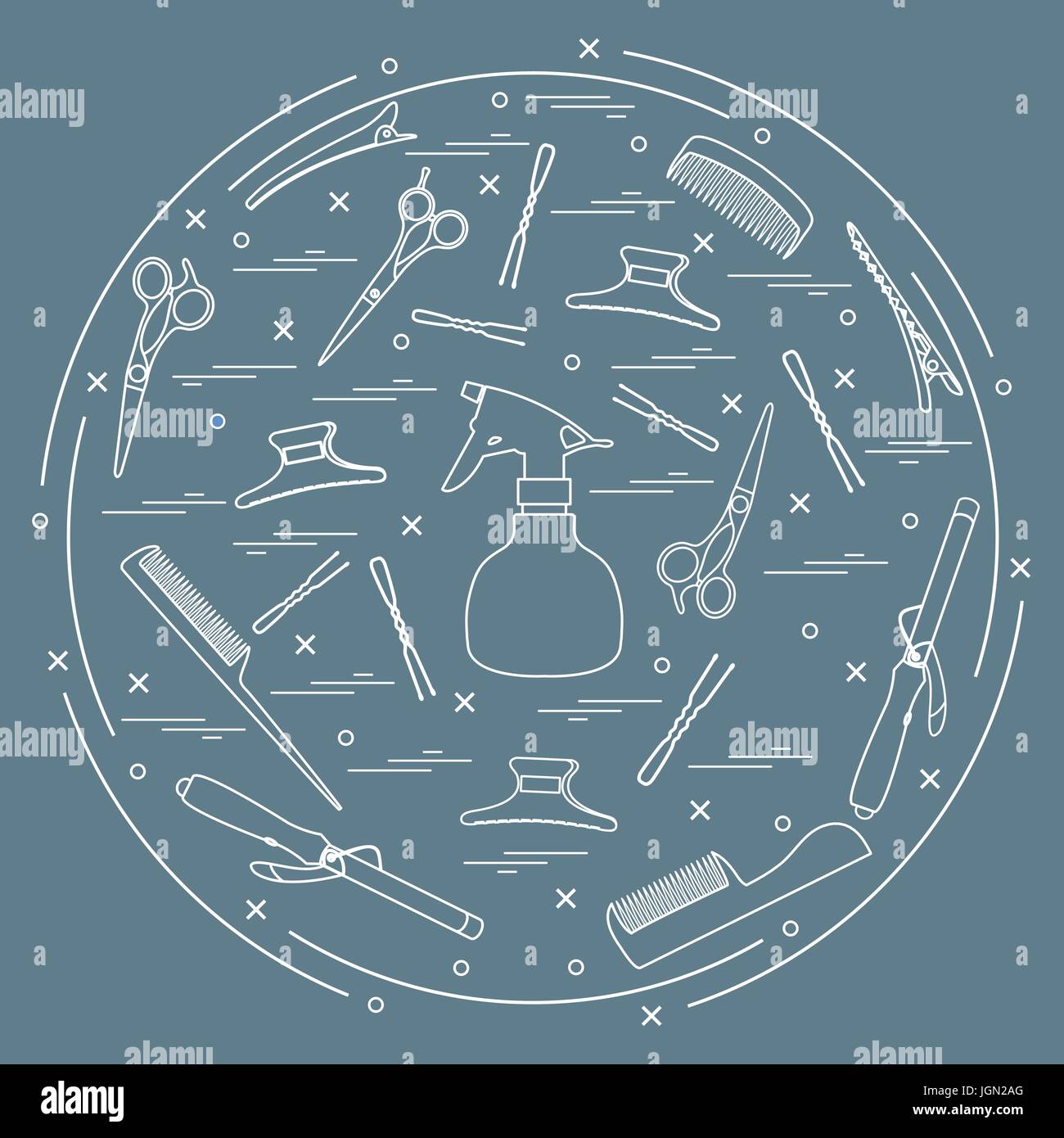 Set combs scissors Stock Vector Images - Alamy