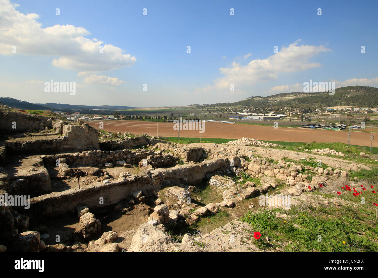 Israel, Shephelah, excavations in the northern part of Tel Beth Shemesh ...