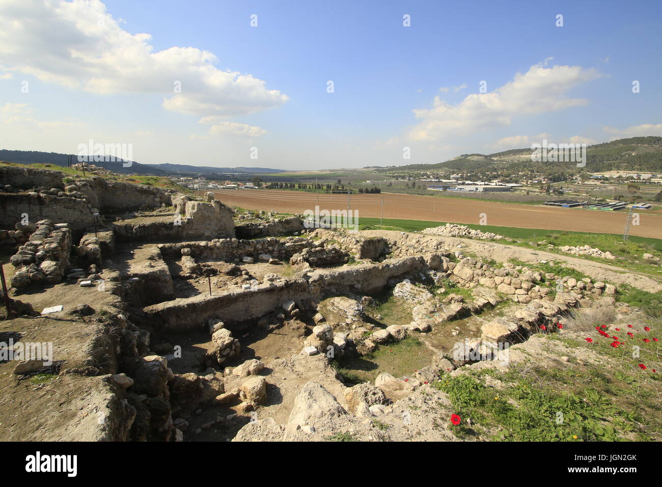 Israel, Shephelah, excavations in the northern part of Tel Beth Shemesh ...