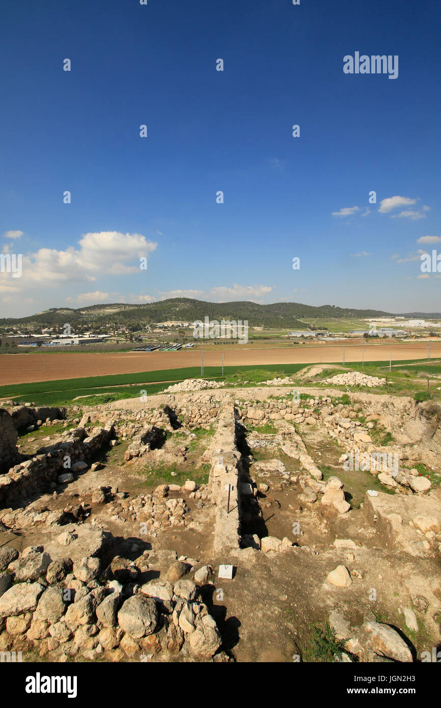 Israel, Shephelah, excavations in the northern part of Tel Beth Shemesh ...