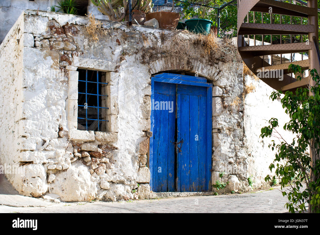 Just old doors in the Crete Stock Photo - Alamy