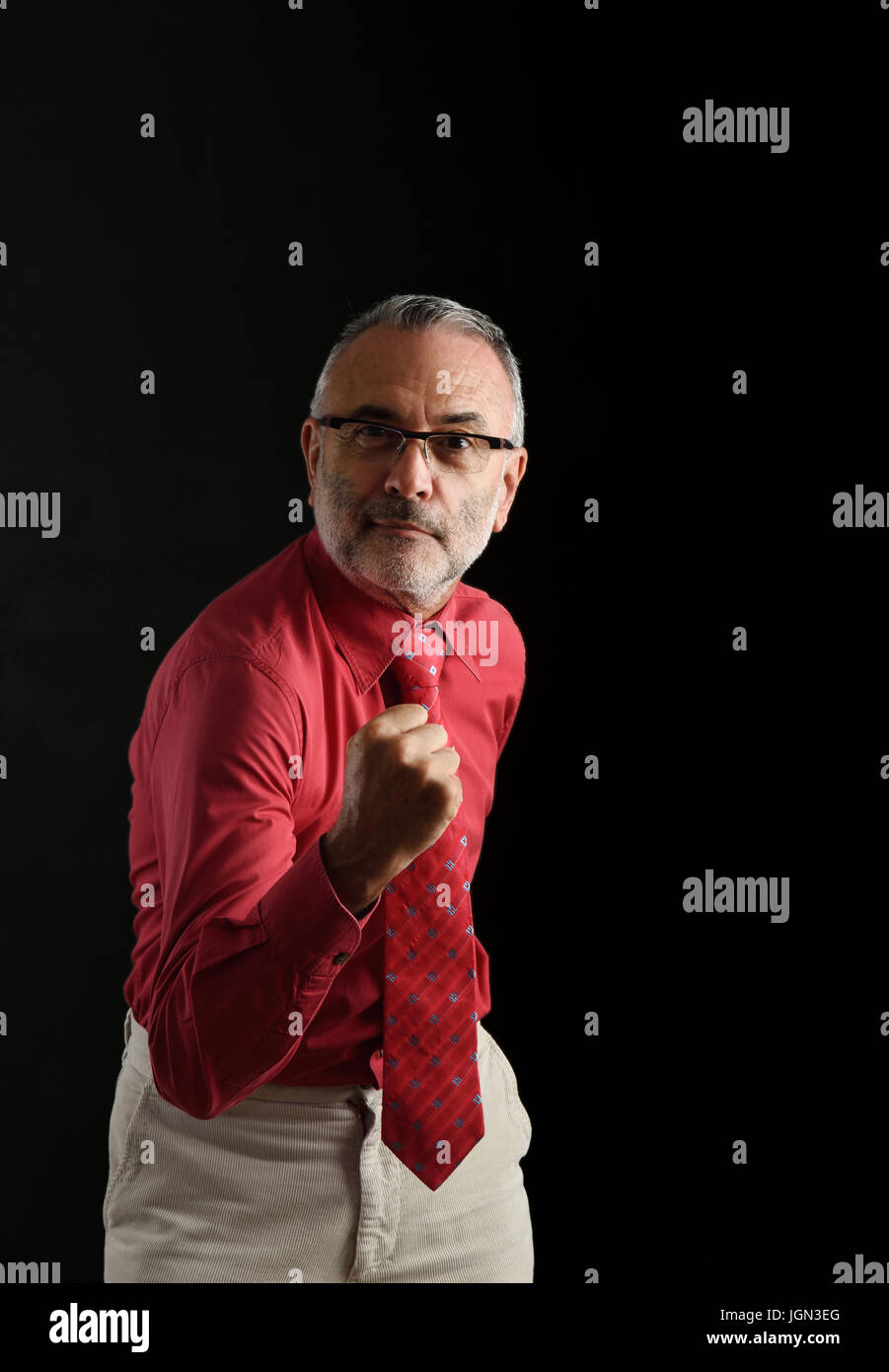 Man with victorious expression Stock Photo - Alamy
