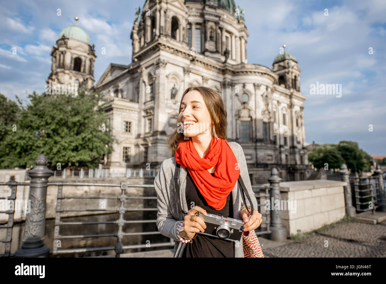 Woman traveling in Berlin Stock Photo - Alamy