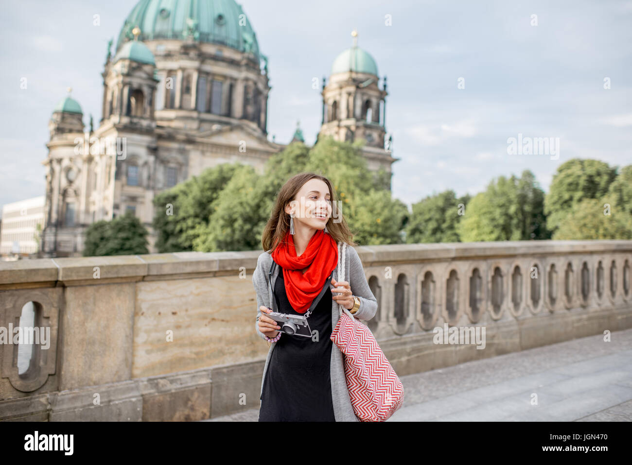 Woman traveling in Berlin Stock Photo - Alamy