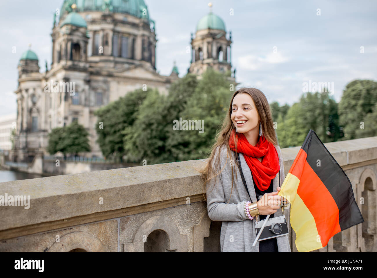 Woman traveling in Berlin Stock Photo - Alamy