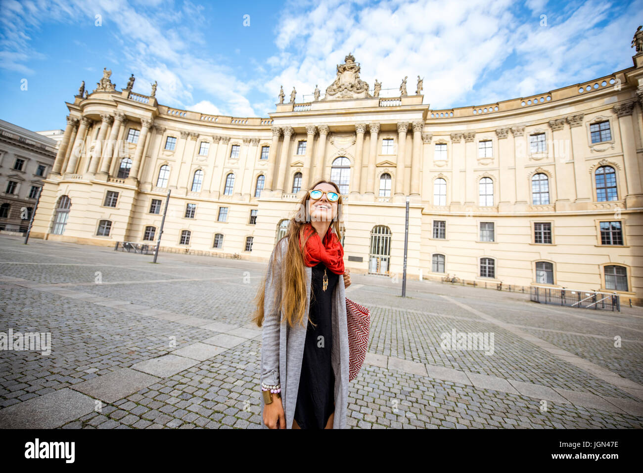 Woman traveling in Berlin Stock Photo - Alamy