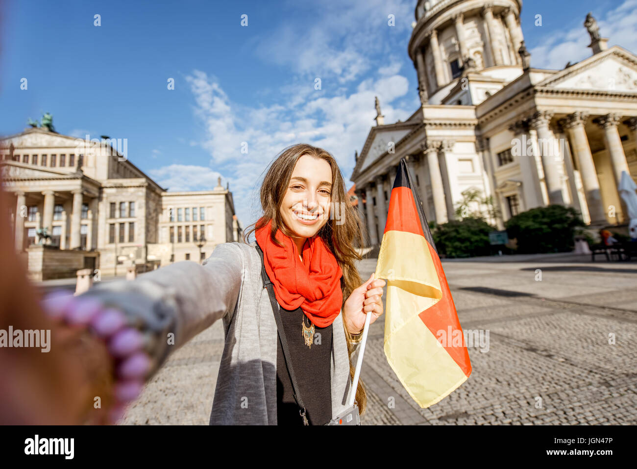 Woman traveling in Berlin Stock Photo - Alamy