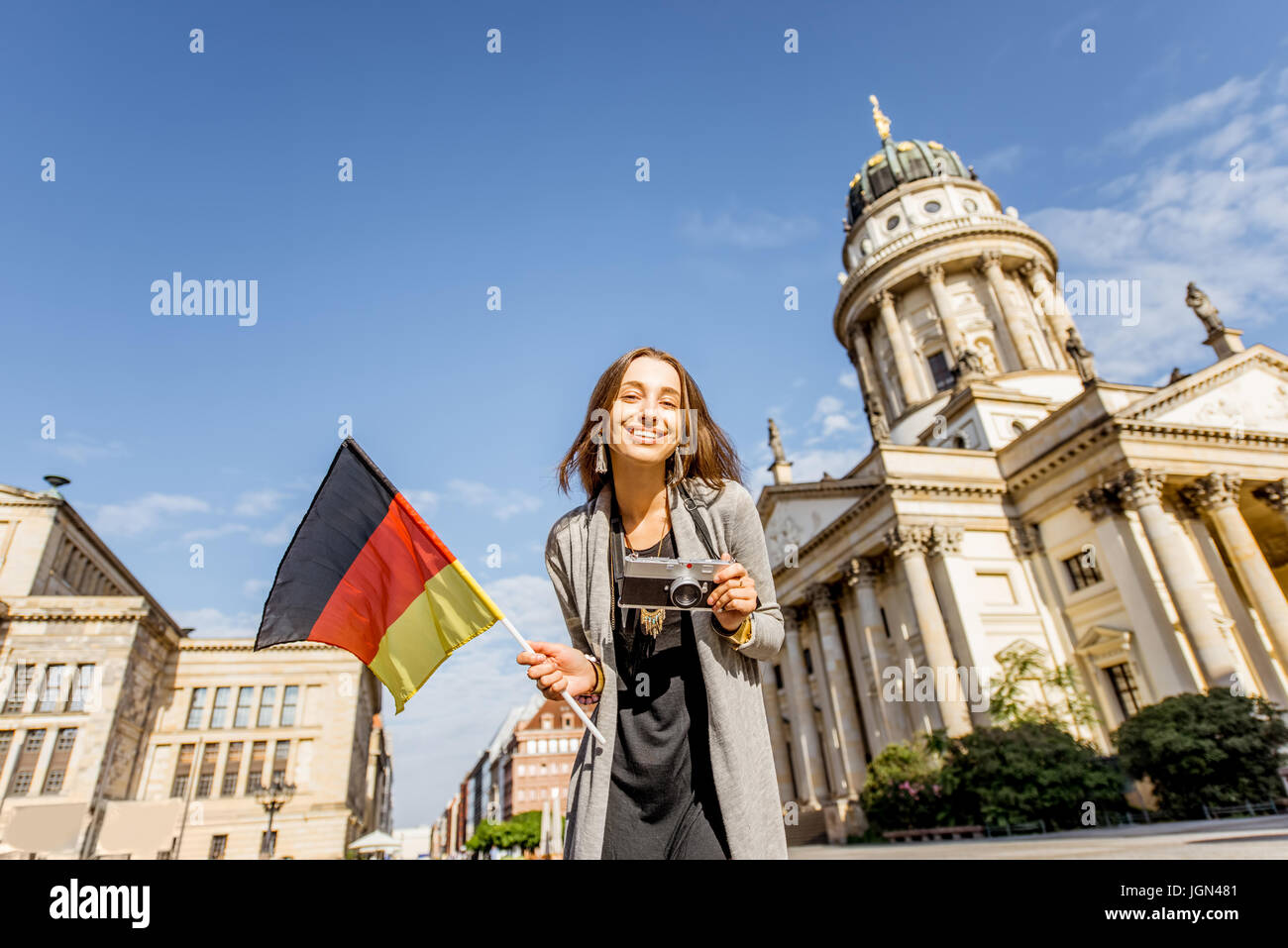 Woman traveling in Berlin Stock Photo - Alamy