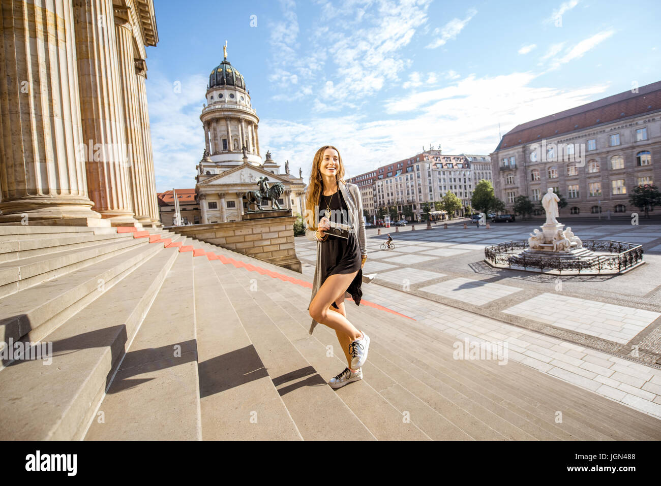 Woman traveling in Berlin Stock Photo - Alamy
