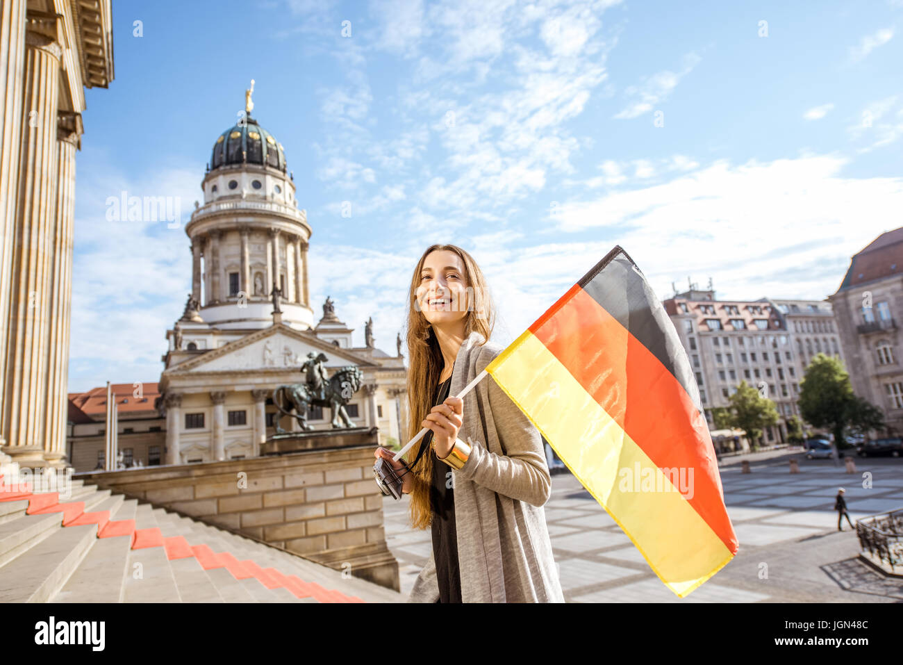 Woman traveling in Berlin Stock Photo - Alamy