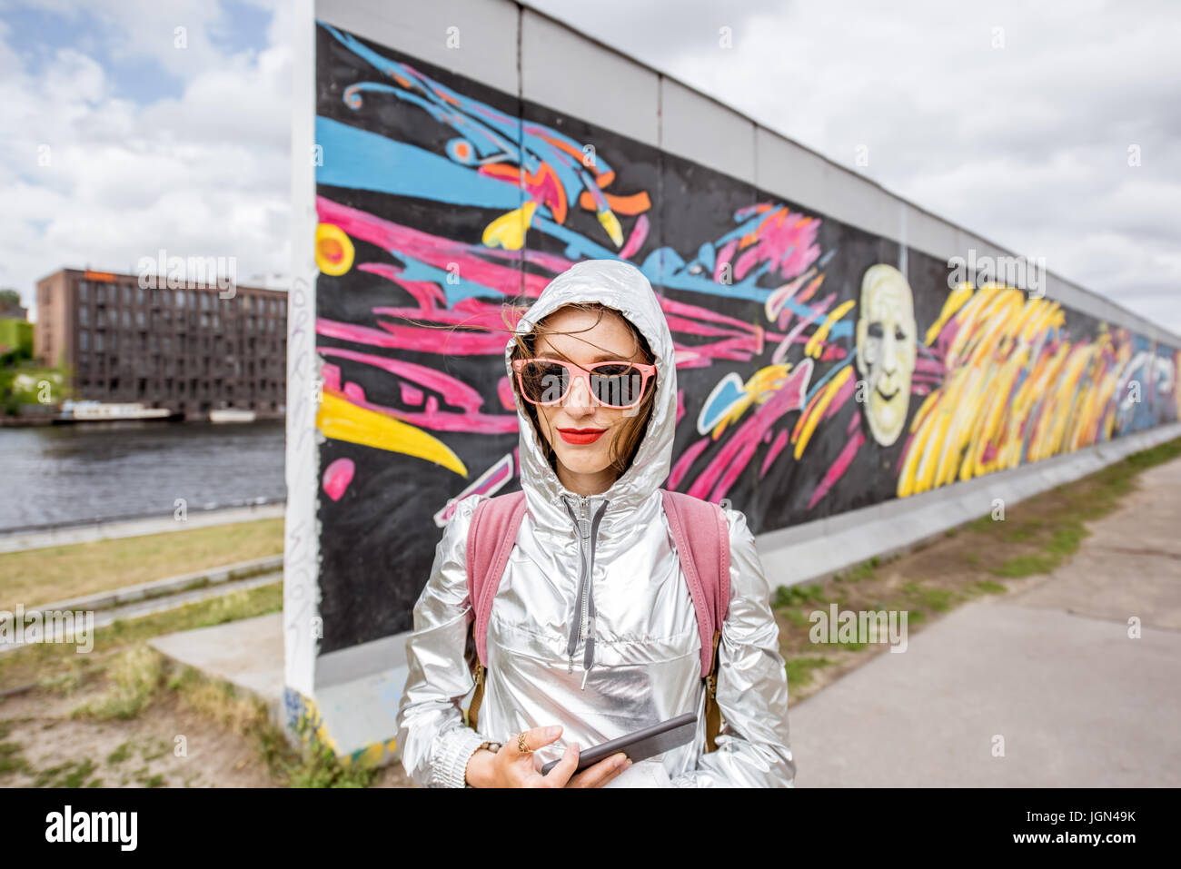 Woman traveling in Berlin Stock Photo - Alamy