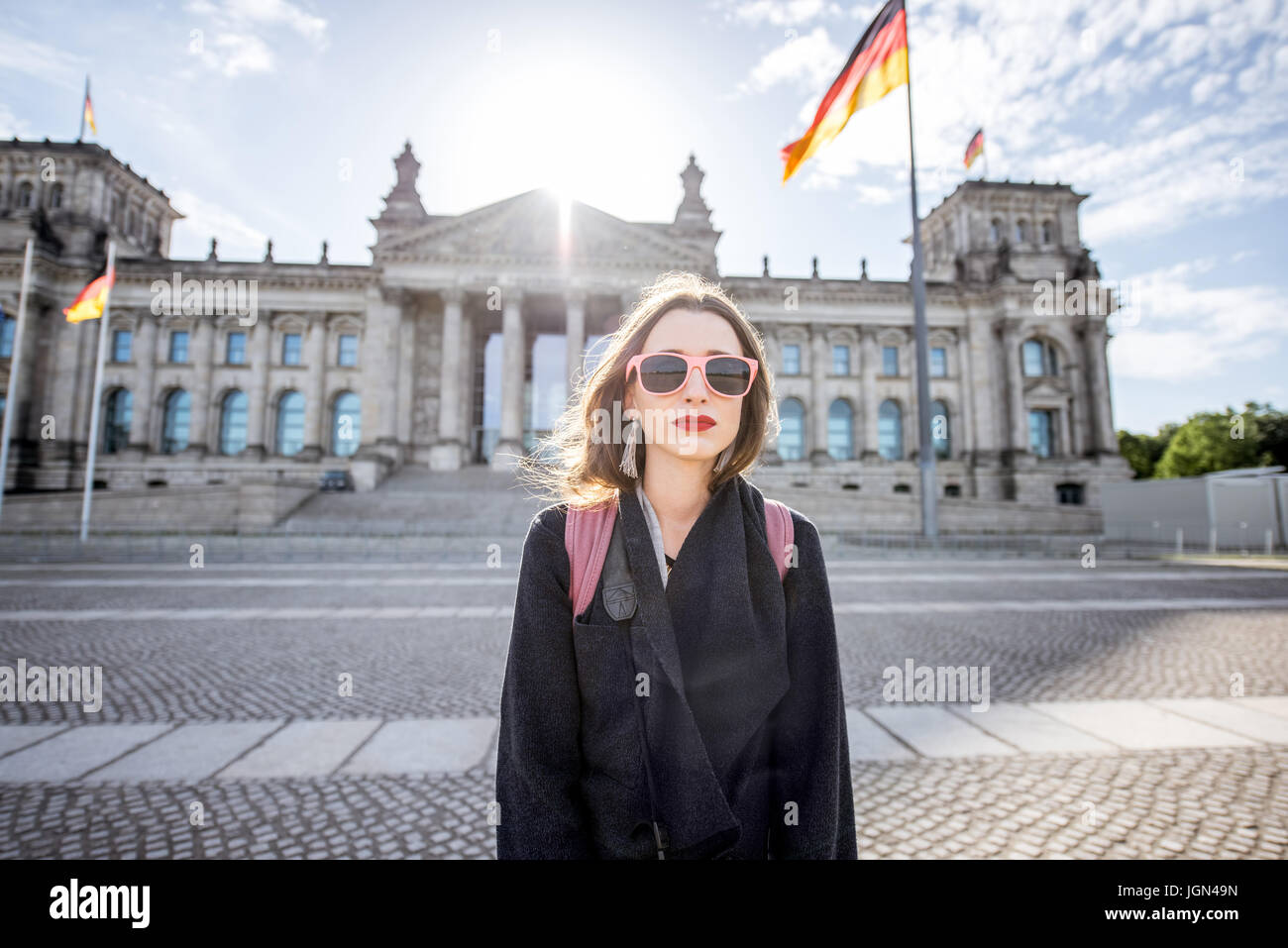Woman traveling in Berlin Stock Photo - Alamy