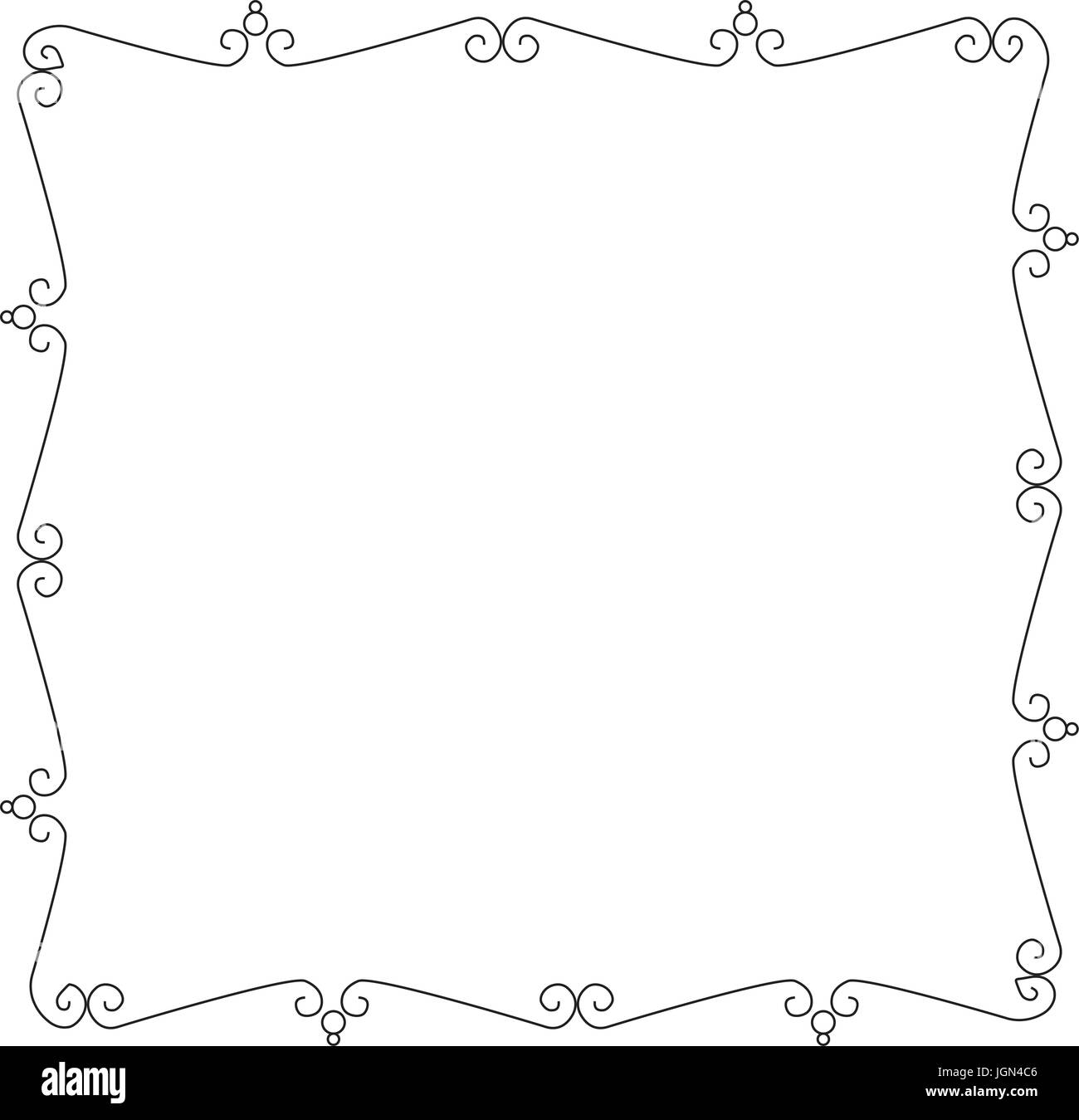 Elegant Victorian with square shape frame Stock Vector Image & Art - Alamy