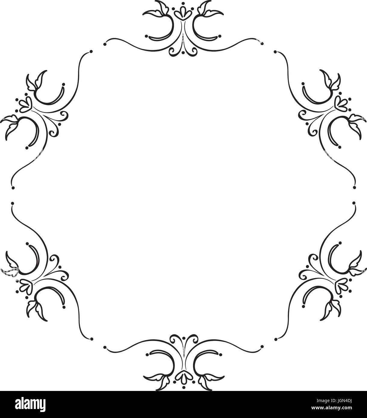 Elegant Victorian with circular shaped frame Stock Vector Image & Art ...