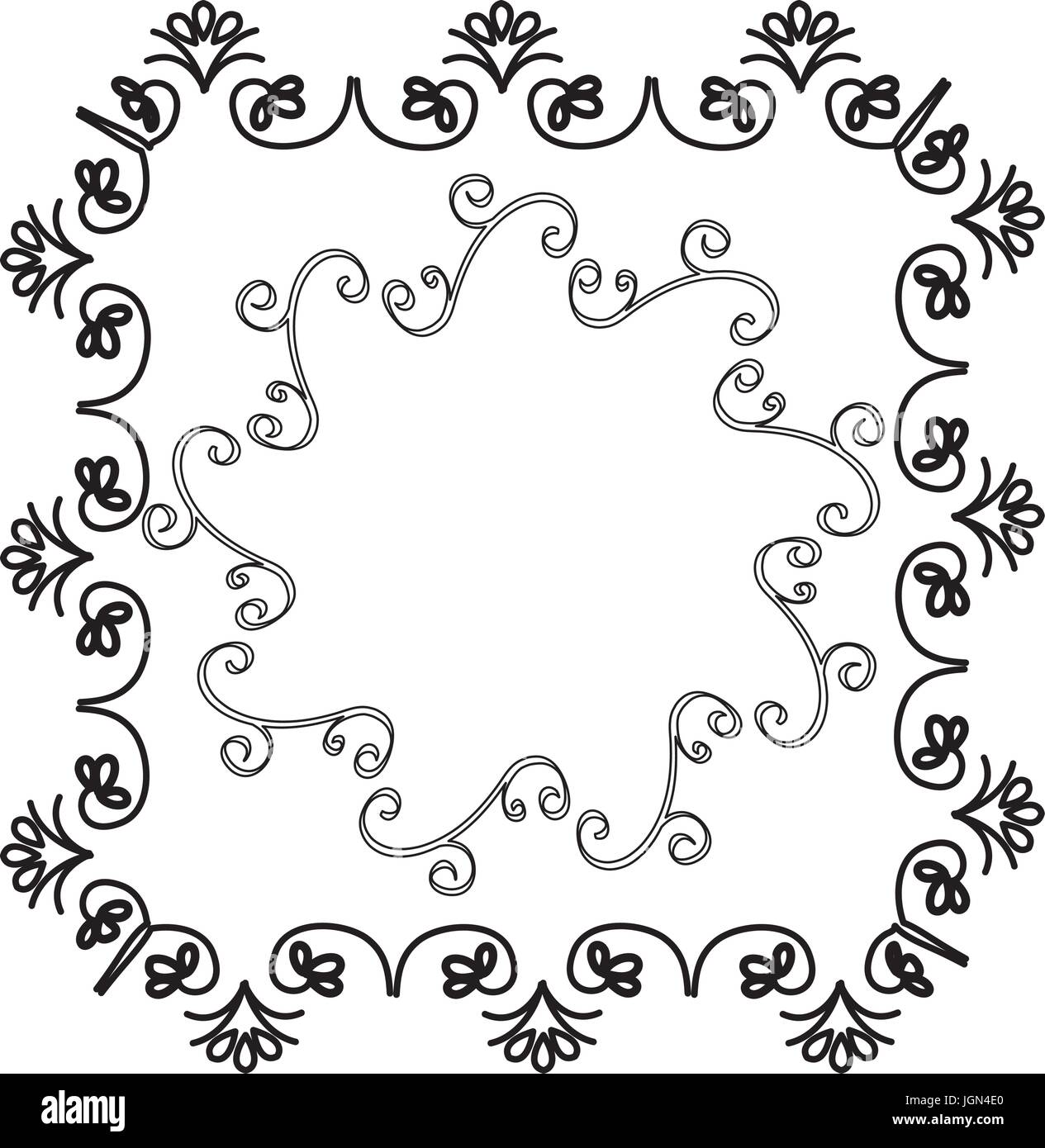 Elegant Victorian with square shape frame Stock Vector Image & Art - Alamy