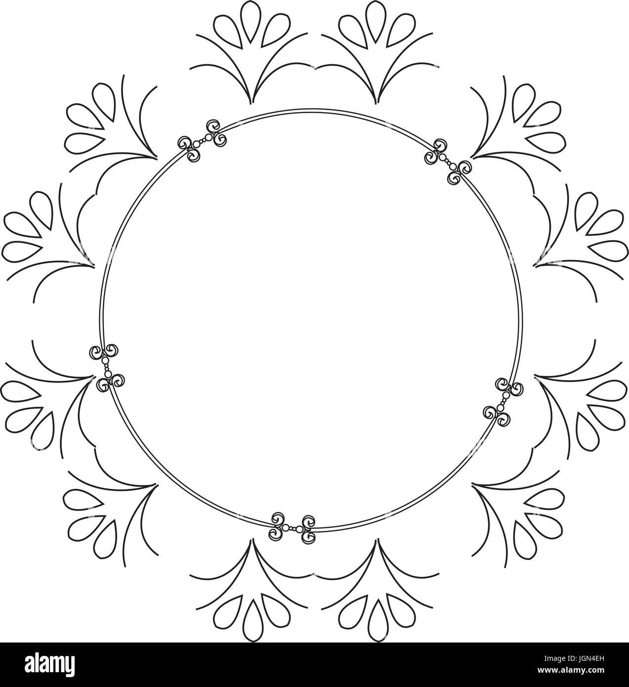 Elegant Victorian with circular shaped frame Stock Vector Image & Art ...