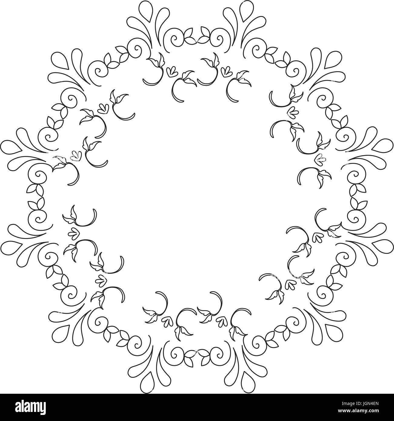 Elegant Victorian with circular shaped frame Stock Vector Image & Art ...