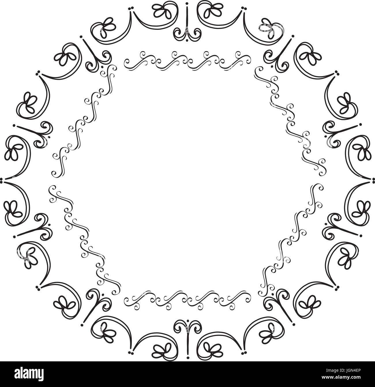 Elegant Victorian with circular shaped frame Stock Vector Image & Art ...