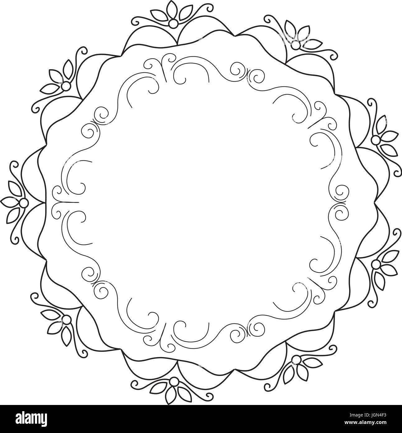 Elegant Victorian with circular shaped frame Stock Vector Image & Art ...