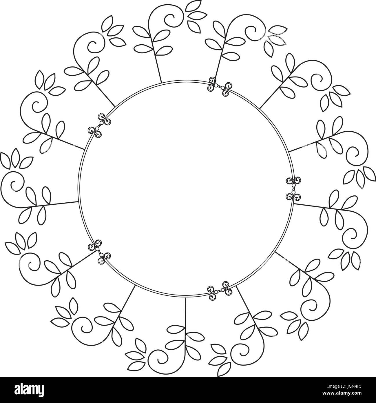 Elegant Victorian with circular shaped frame Stock Vector Image & Art ...