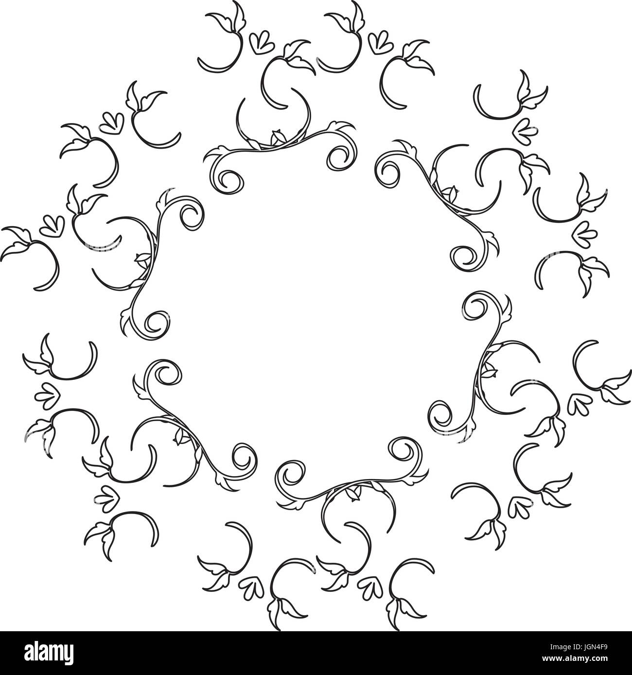Elegant Victorian with circular shaped frame Stock Vector Image & Art ...