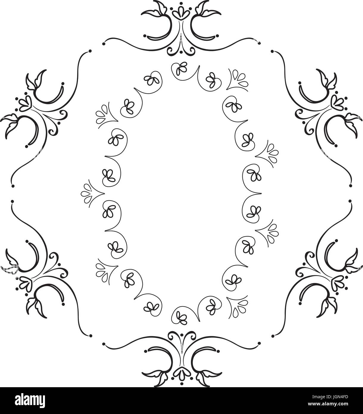 Elegant Victorian with Hexagonal shape frame Stock Vector Image & Art ...