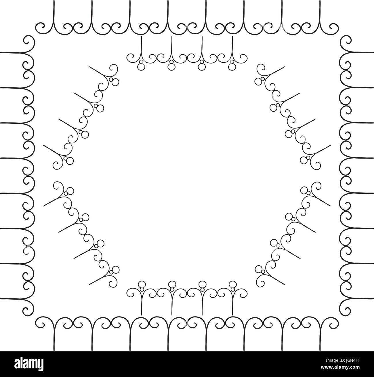 Elegant Victorian with square shape frame Stock Vector Image & Art - Alamy