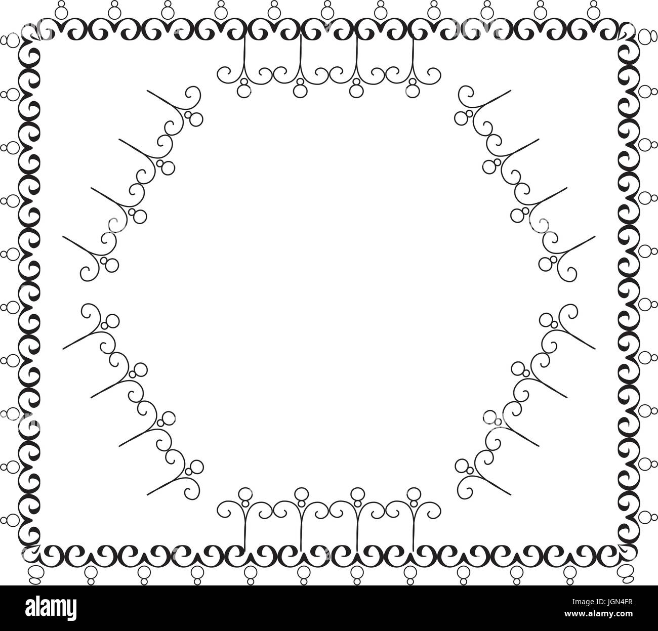 Elegant Victorian with square shape frame Stock Vector Image & Art - Alamy