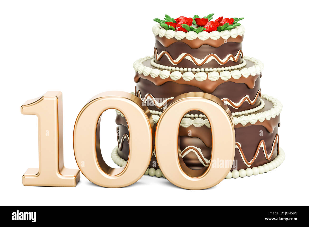 100th birthday cake hi-res stock photography and images - Alamy