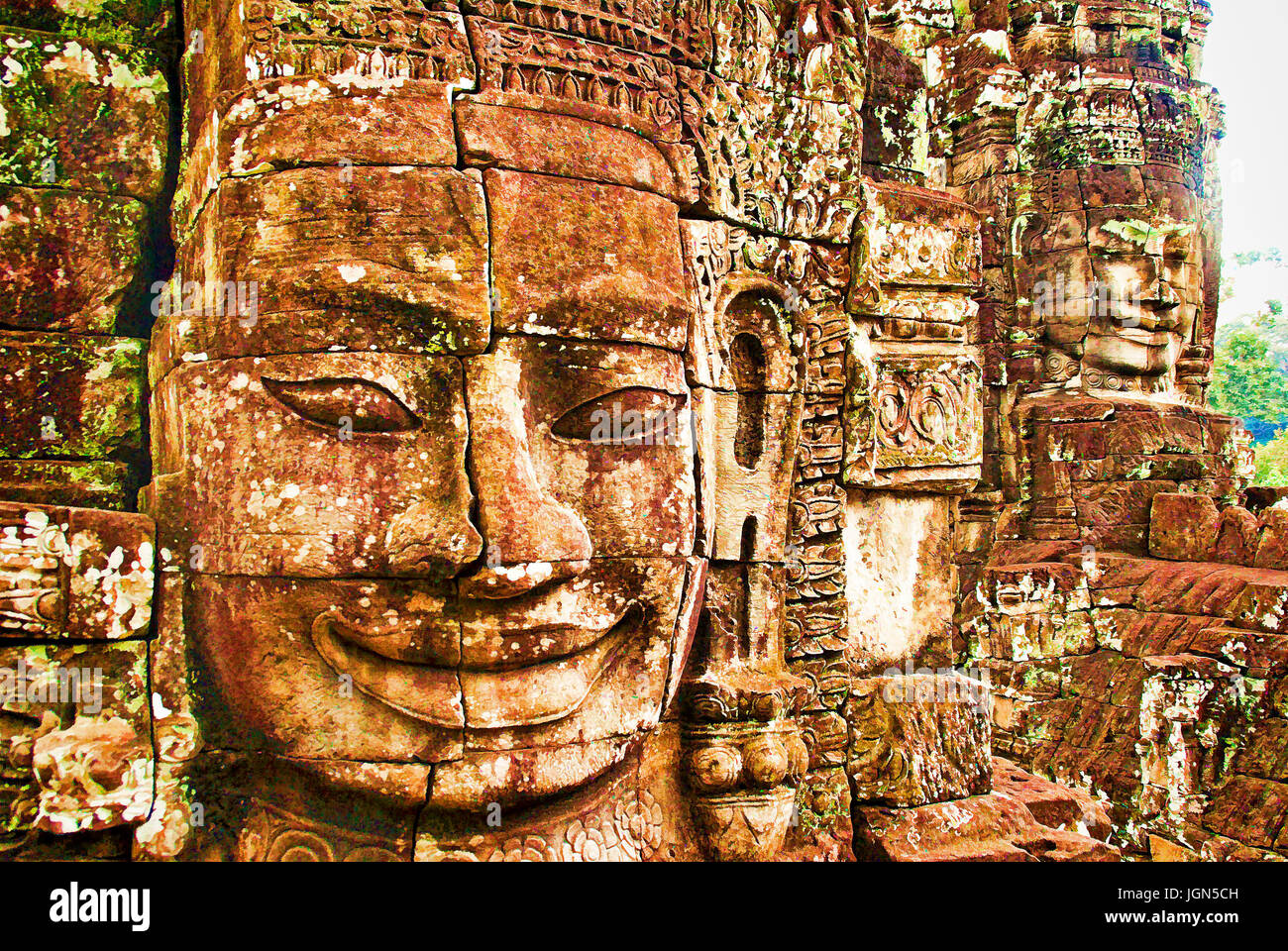 Bayon temple sis hi-res stock photography and images - Alamy
