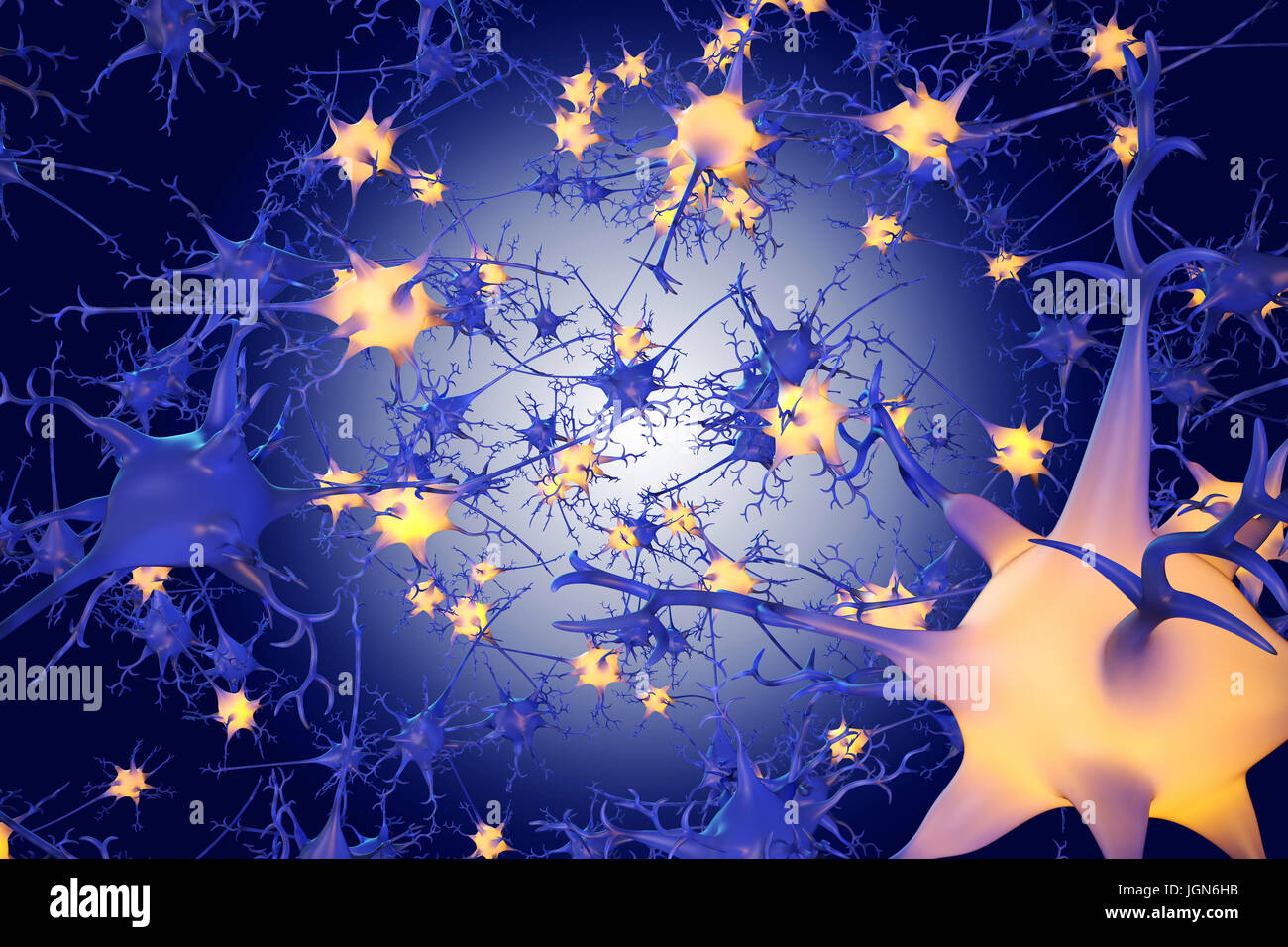 Nerve cells, illustration Stock Photo - Alamy