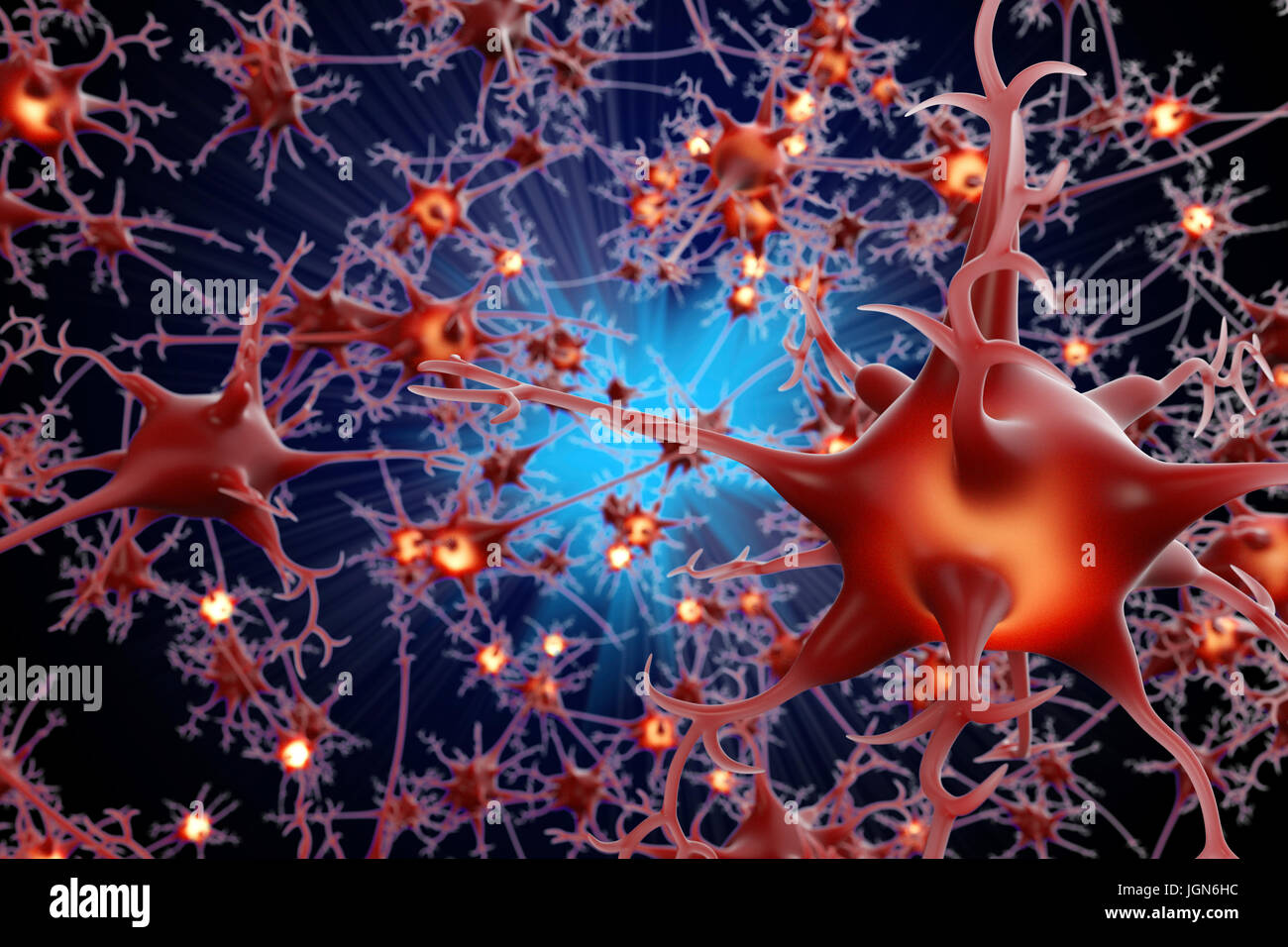 Nerve cells, illustration Stock Photo - Alamy