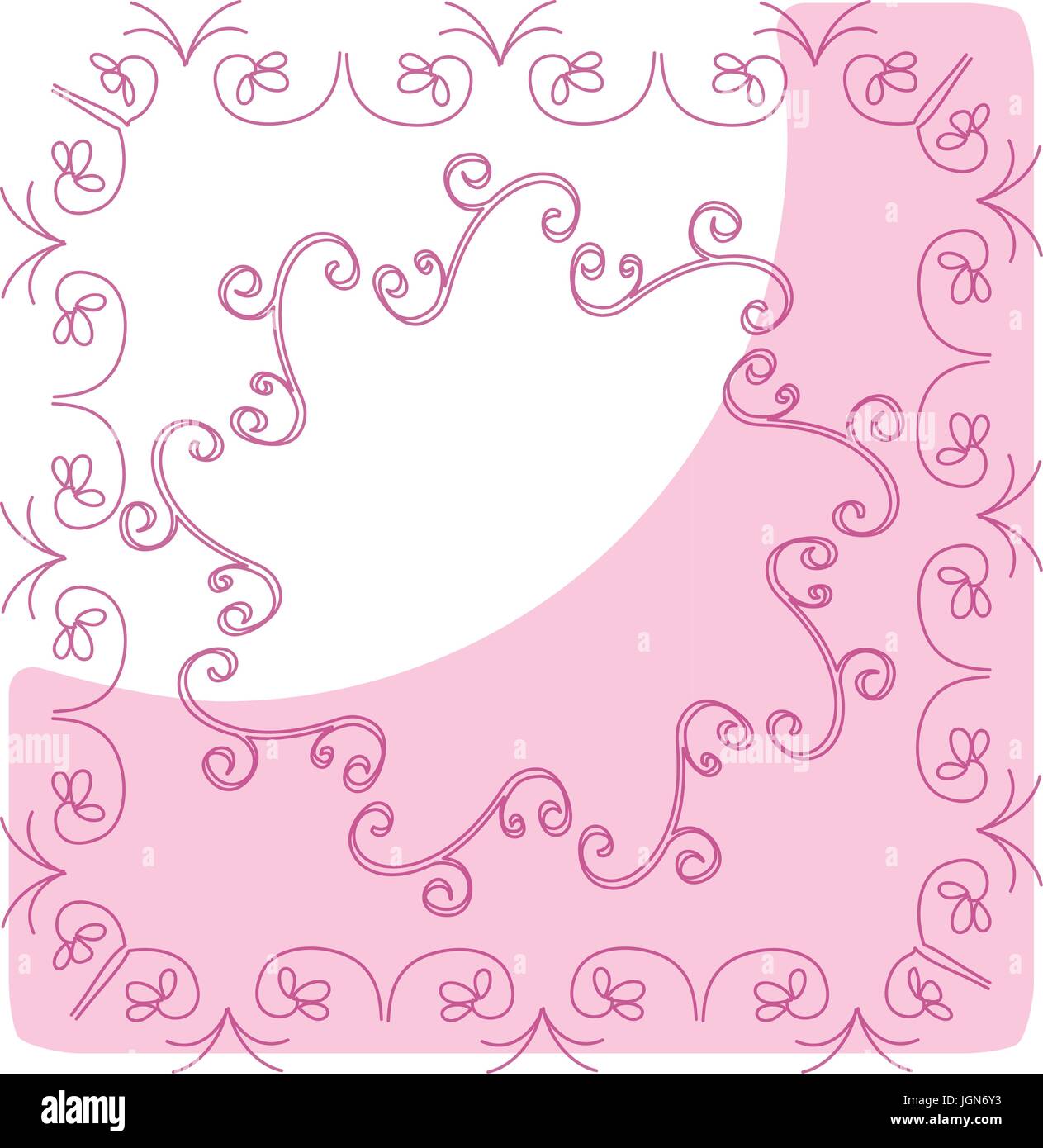 Elegant Victorian with square shape frame vector illustration design ...