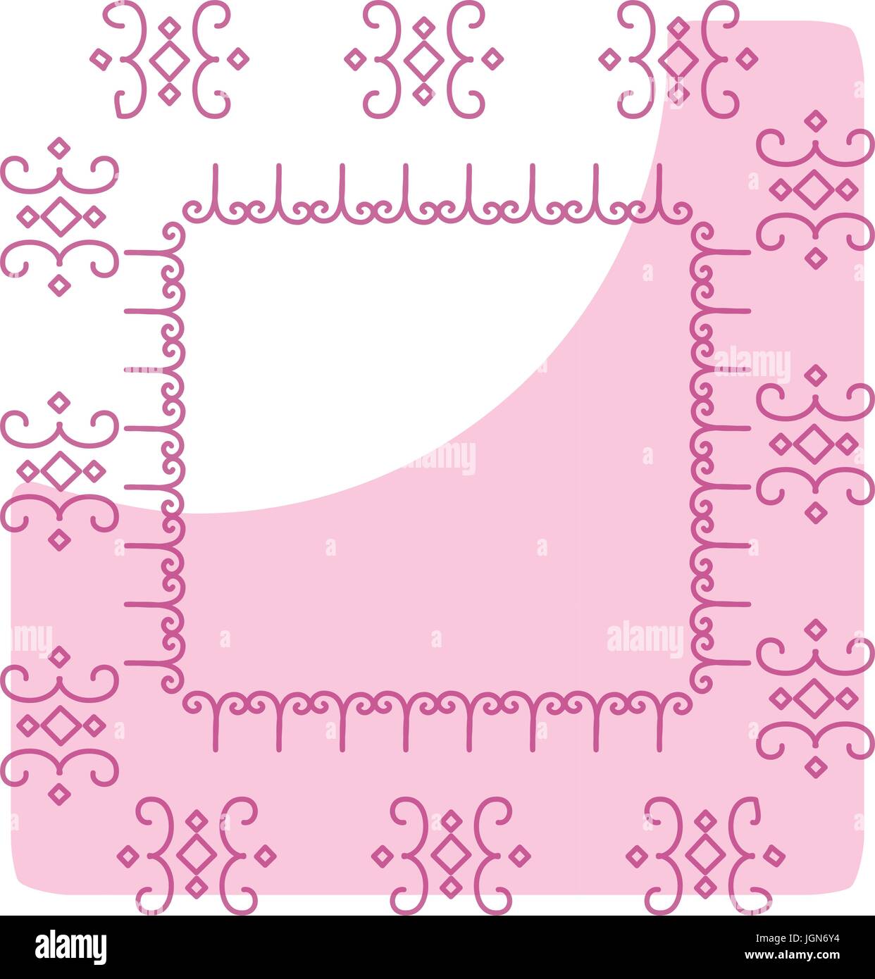 Elegant Victorian with square shape frame vector illustration design ...
