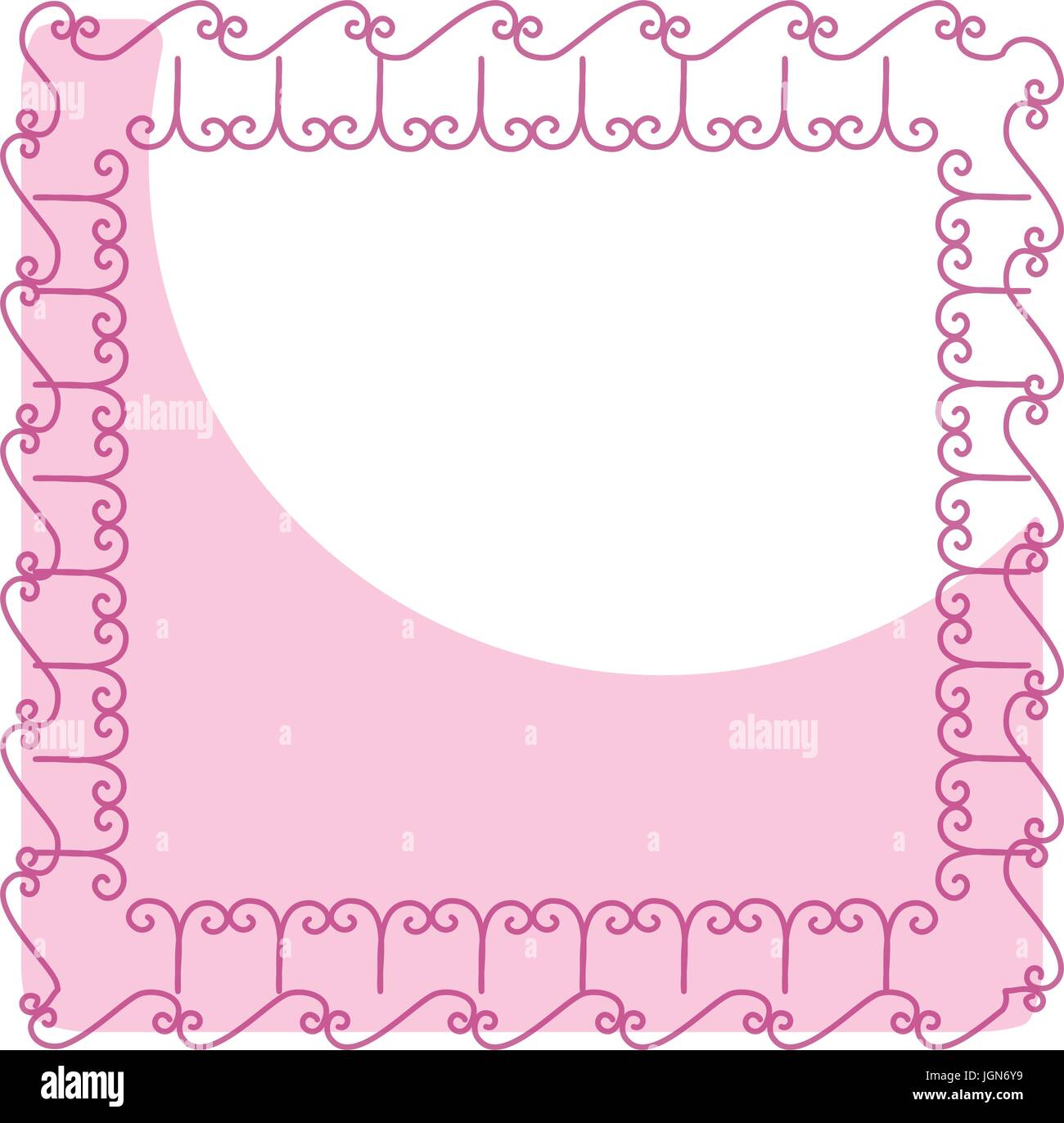 Elegant Victorian with square shape frame vector illustration design ...