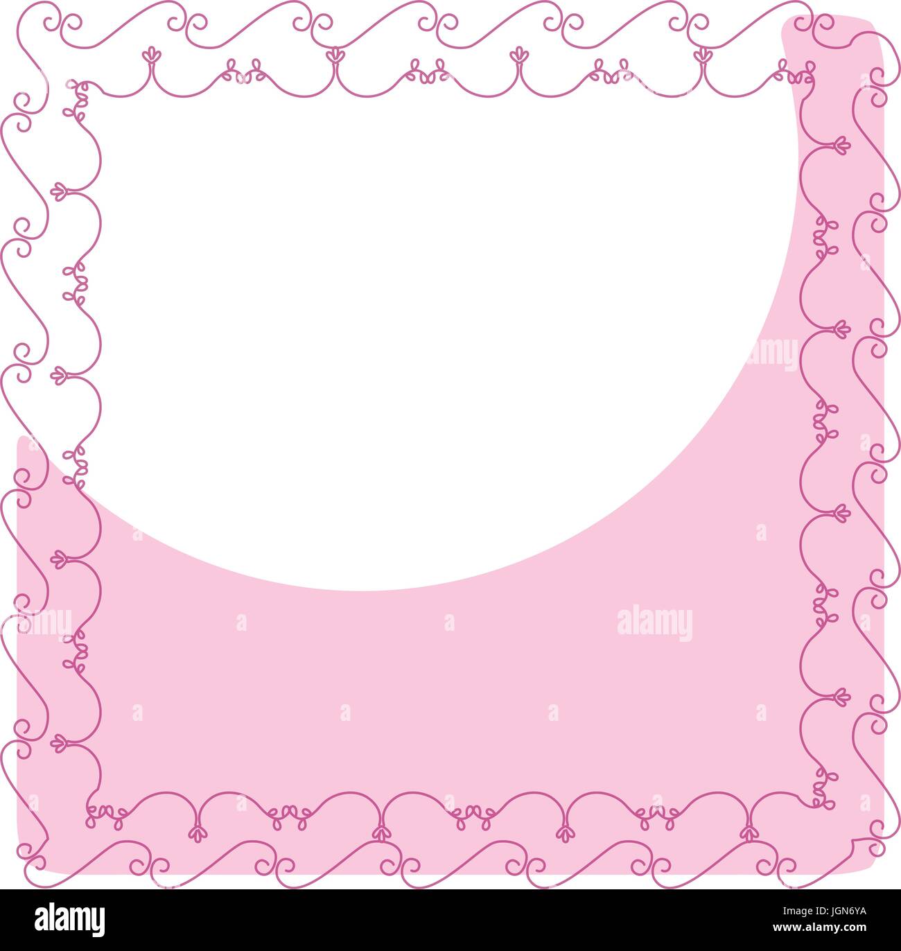 Elegant Victorian with square shape frame vector illustration design ...