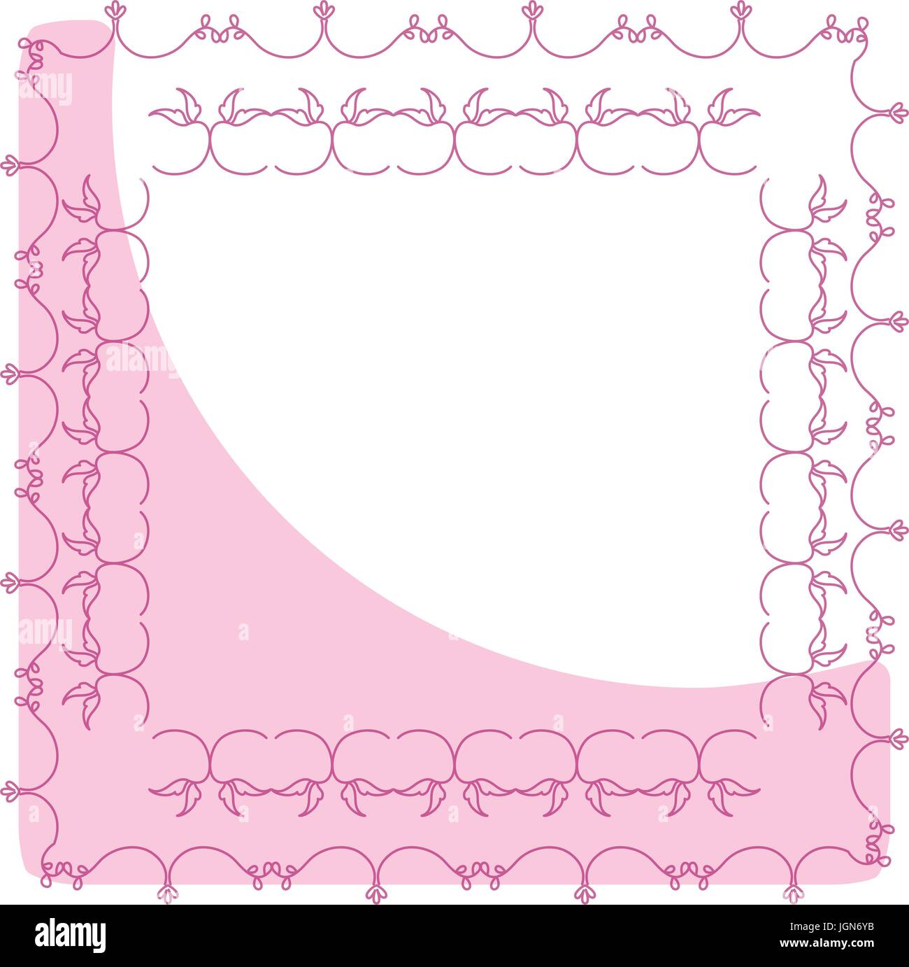 Elegant Victorian with square shape frame vector illustration design ...