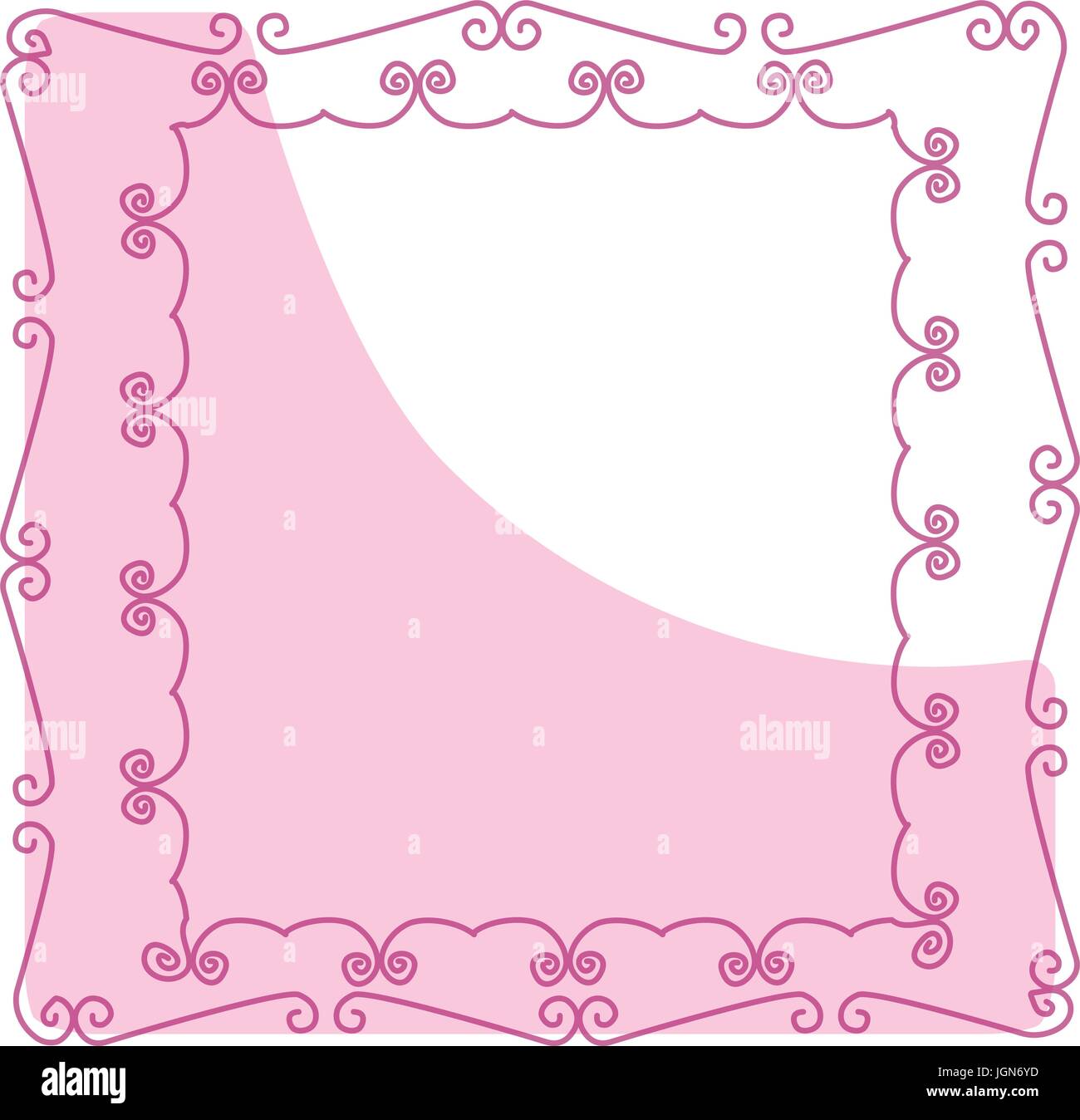 Elegant Victorian with square shape frame vector illustration design ...