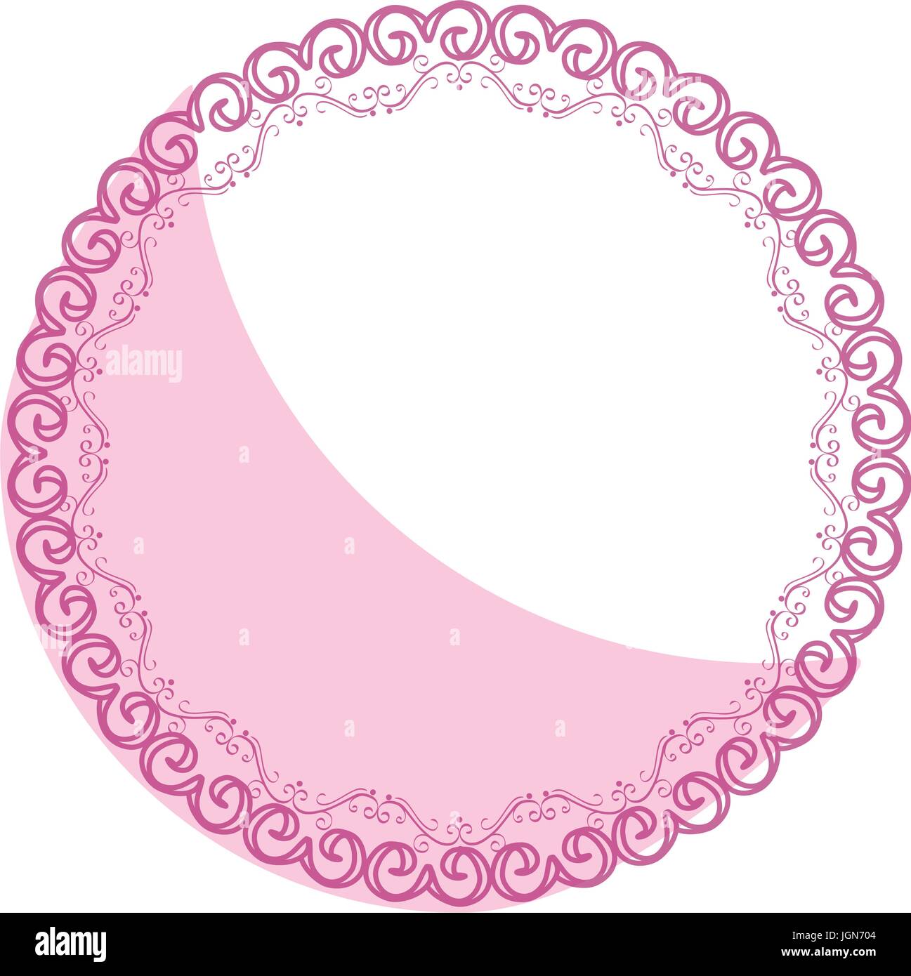 Elegant Victorian with circular shaped frame vector illustration design ...