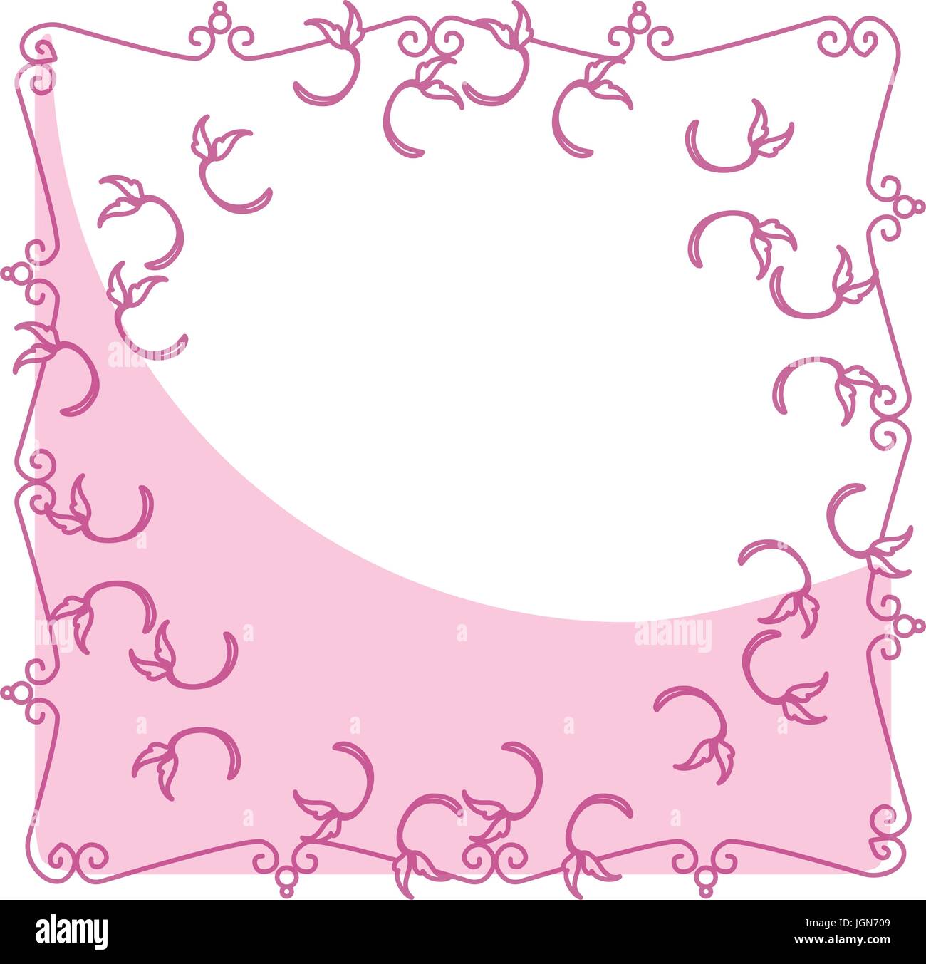 Elegant Victorian with square shape frame vector illustration design ...