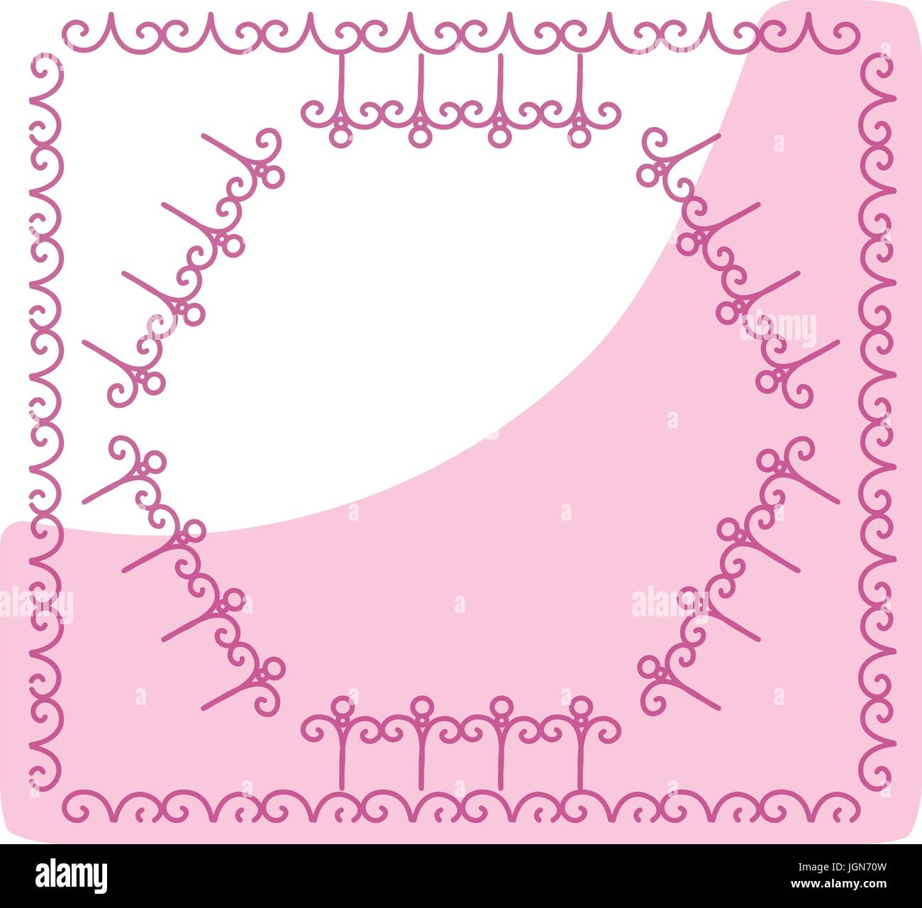 Elegant Victorian with square shape frame vector illustration design ...