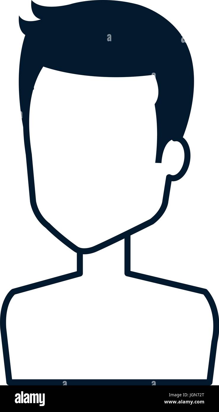 young man model avatar character vector illustration design Stock ...