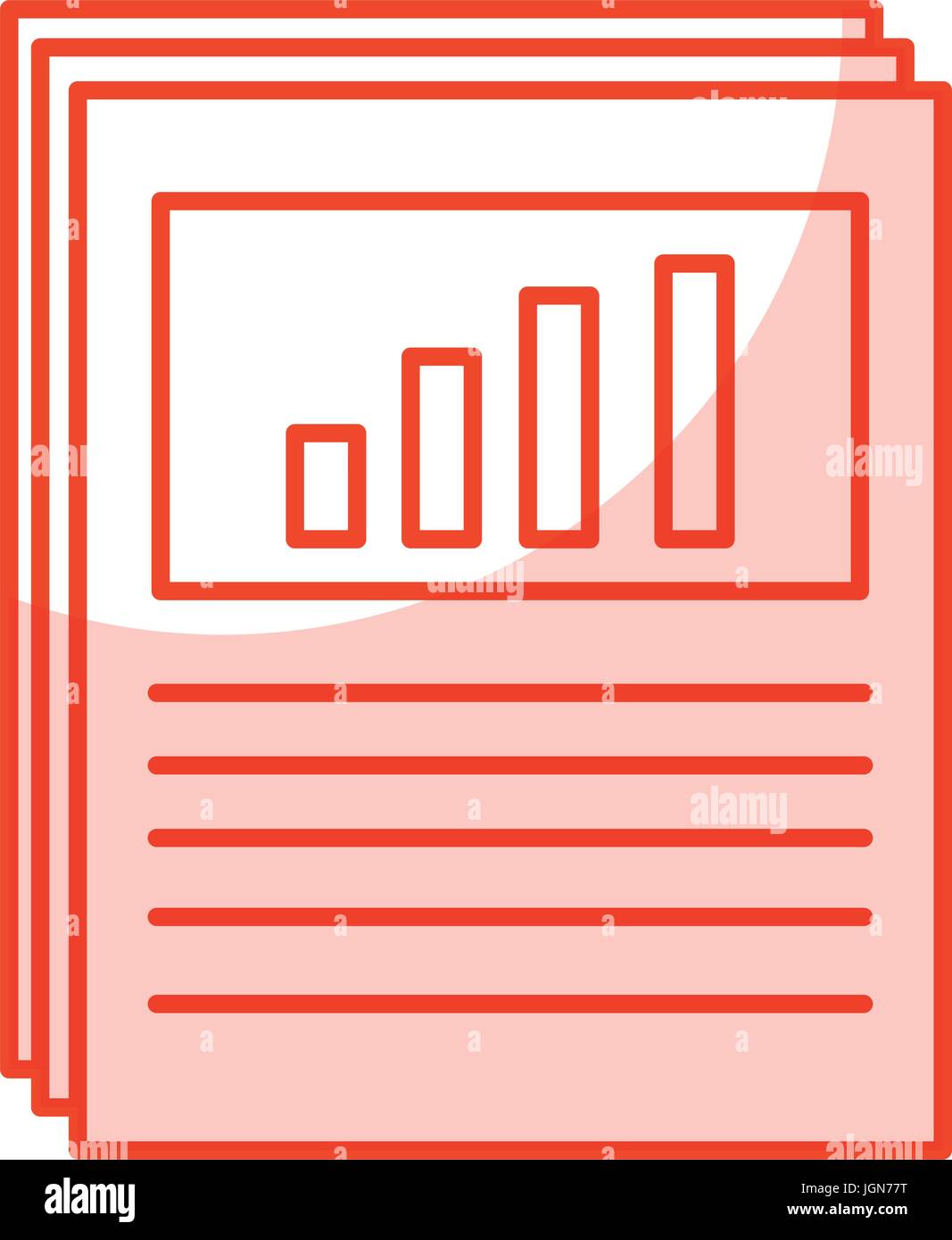 paper document with statistics vector illustration design Stock Vector ...