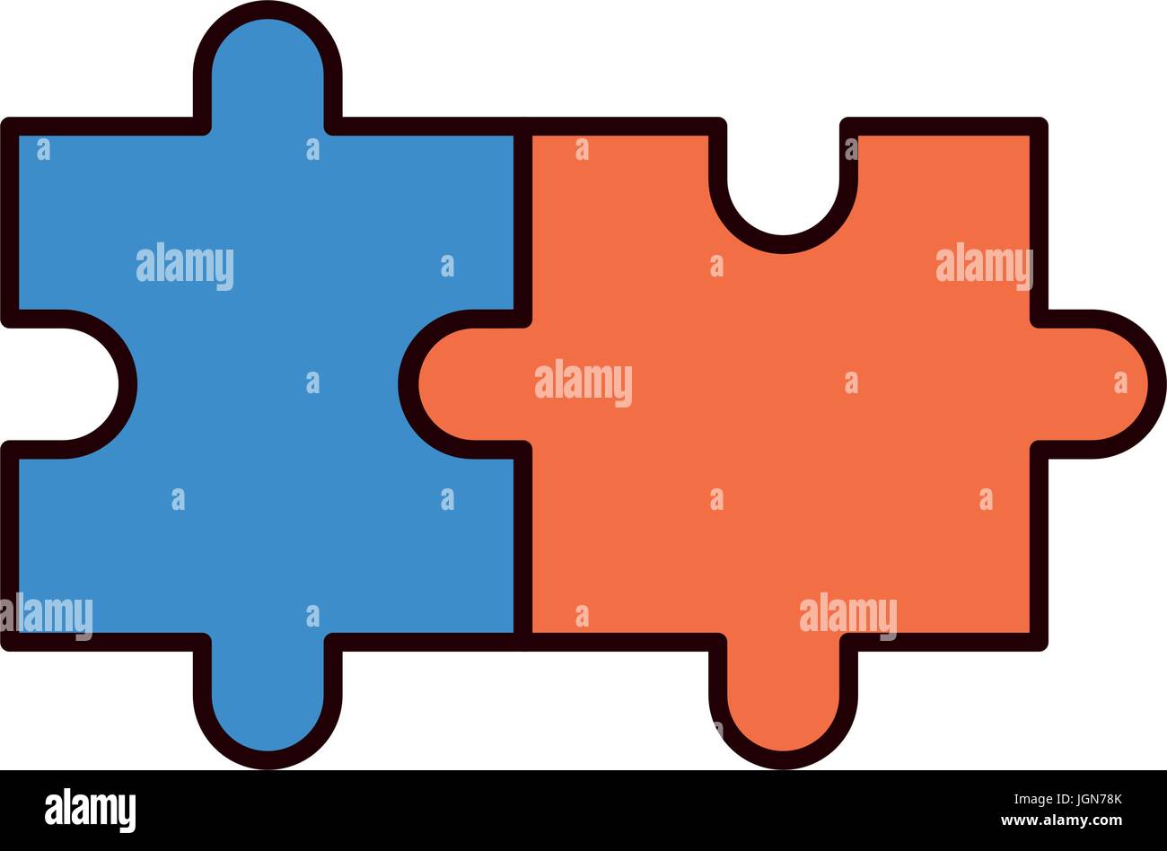 Puzzle tokens flat icon vector illiustration design image Stock Vector ...