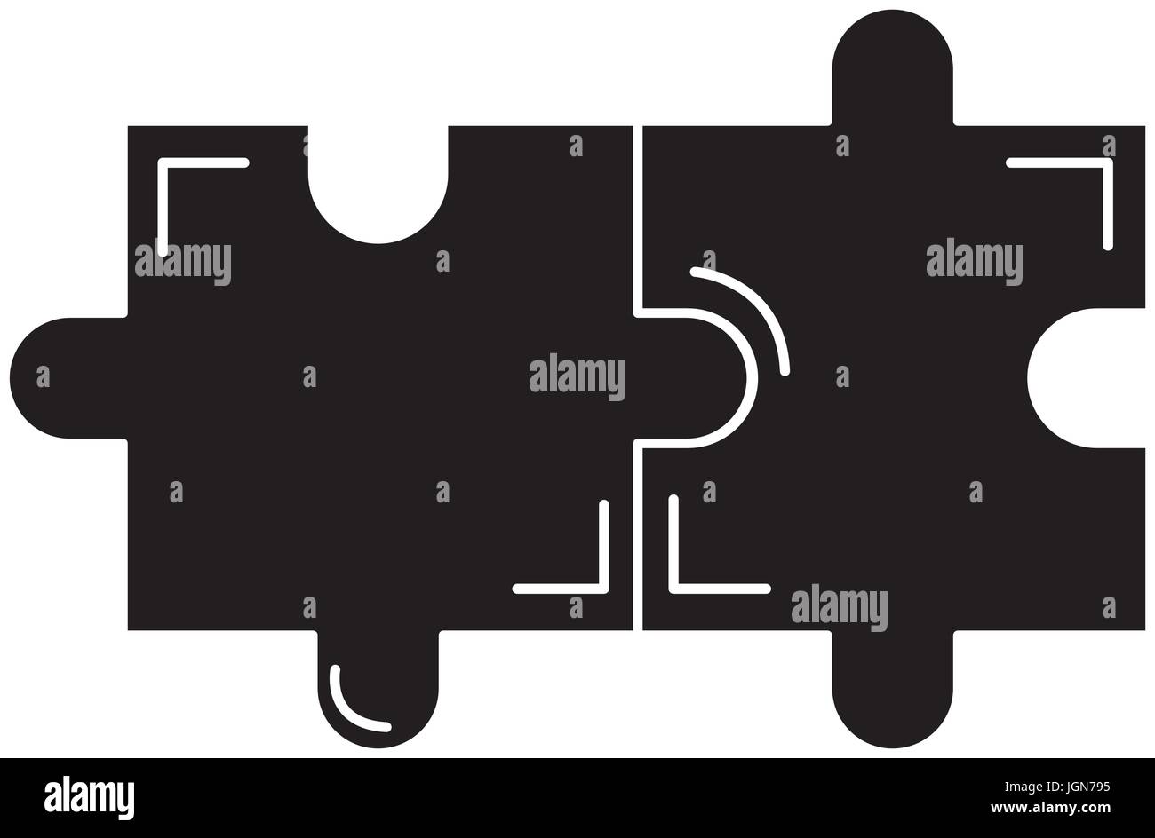 Puzzle tokens flat icon vector illiustration design image Stock Vector ...