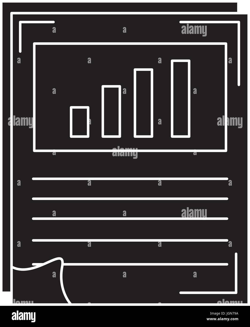 paper document with statistics vector illustration design Stock Vector ...